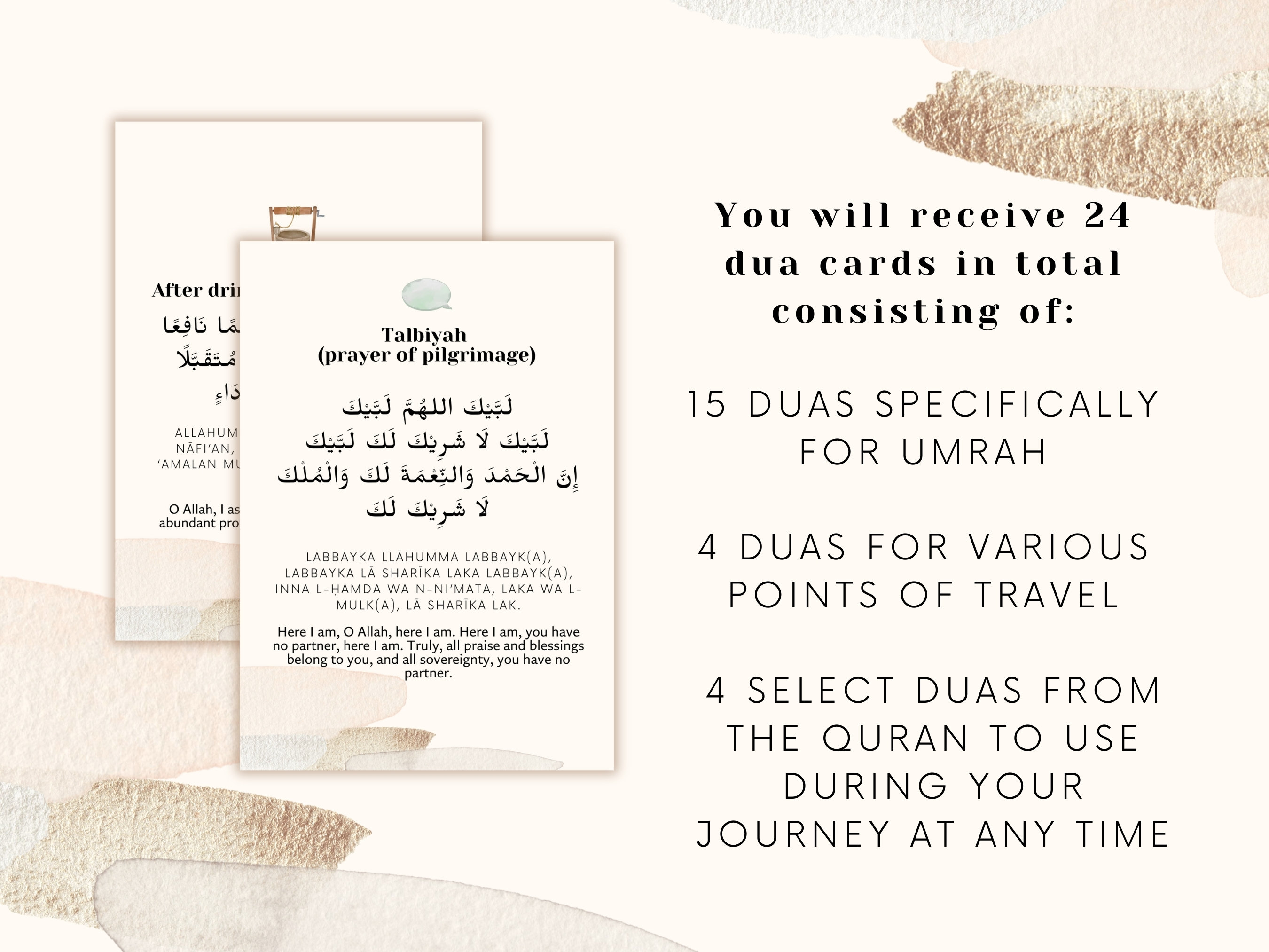 Umrah Duas Cards, Islamic Dua Printable, Muslim Pilgrim Prayers, Dua Reminder Flashcards, Umrah ...