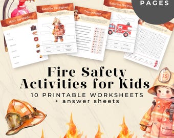 Fire Safety Preschool Printable Pack, Community Helper Activities ...