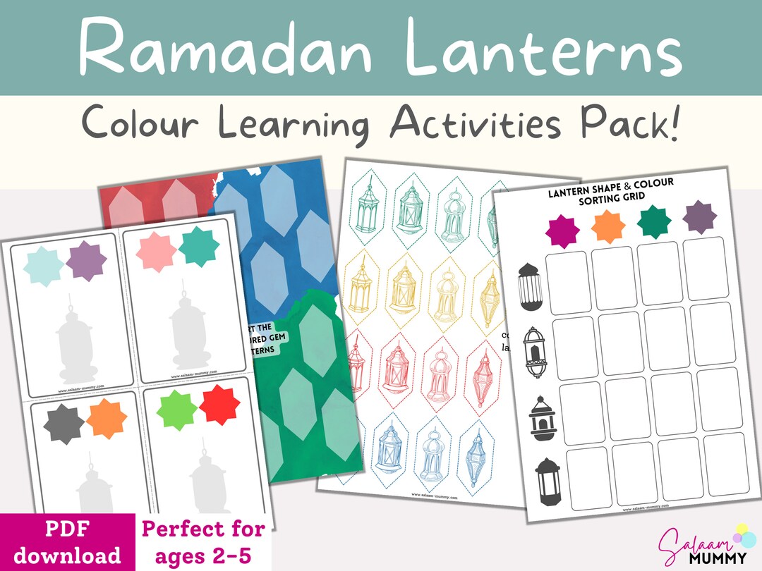 Montessori Inspired Ramadan Children's Activities, Color Learning ...
