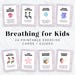 Deep Breathing Cards for Kids, 24 Emotional Regulation Exercises, Calm ...