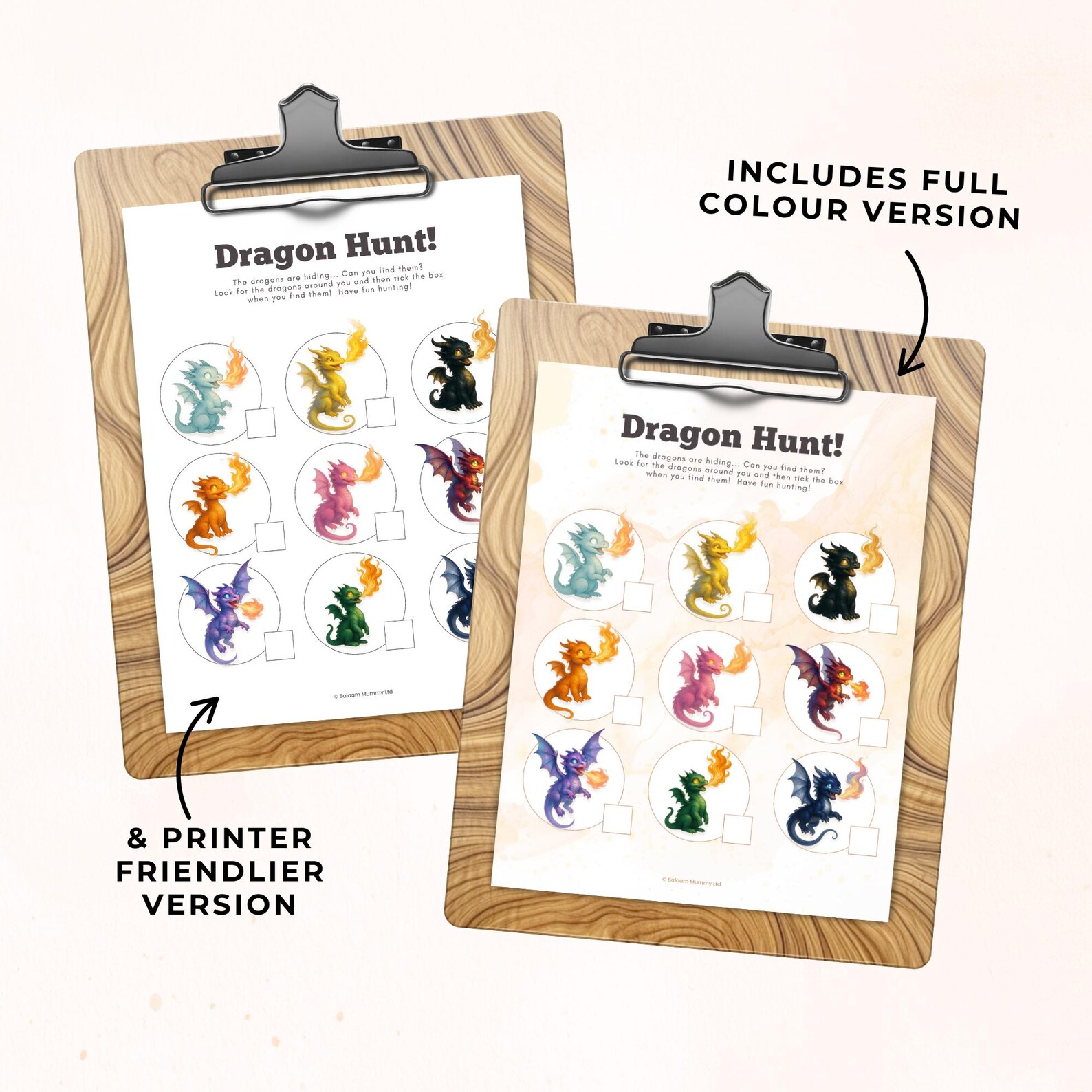Dragon Scavenger Hunt, Printable Kids Party Game, Fantasy Adventure ...