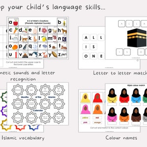 Preschool Busy Book, Islamic Interactive Binder, 17 Hands-on Learning ...