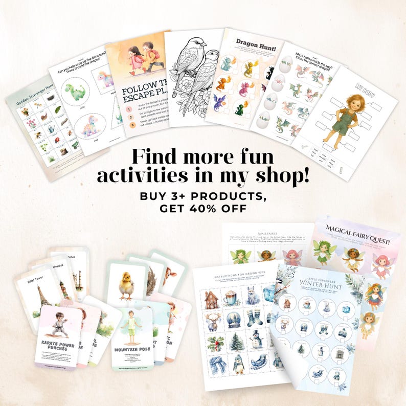 Safari Animal Flashcards Printable Set, Montessori Learning Cards for ...