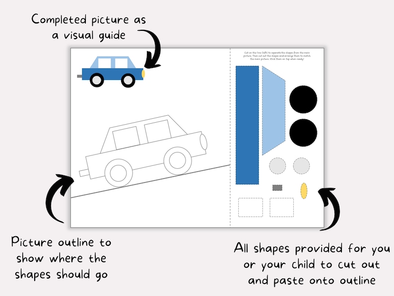 Picture Puzzles Printable for Preschool & Kindergarten, Fine Motor ...