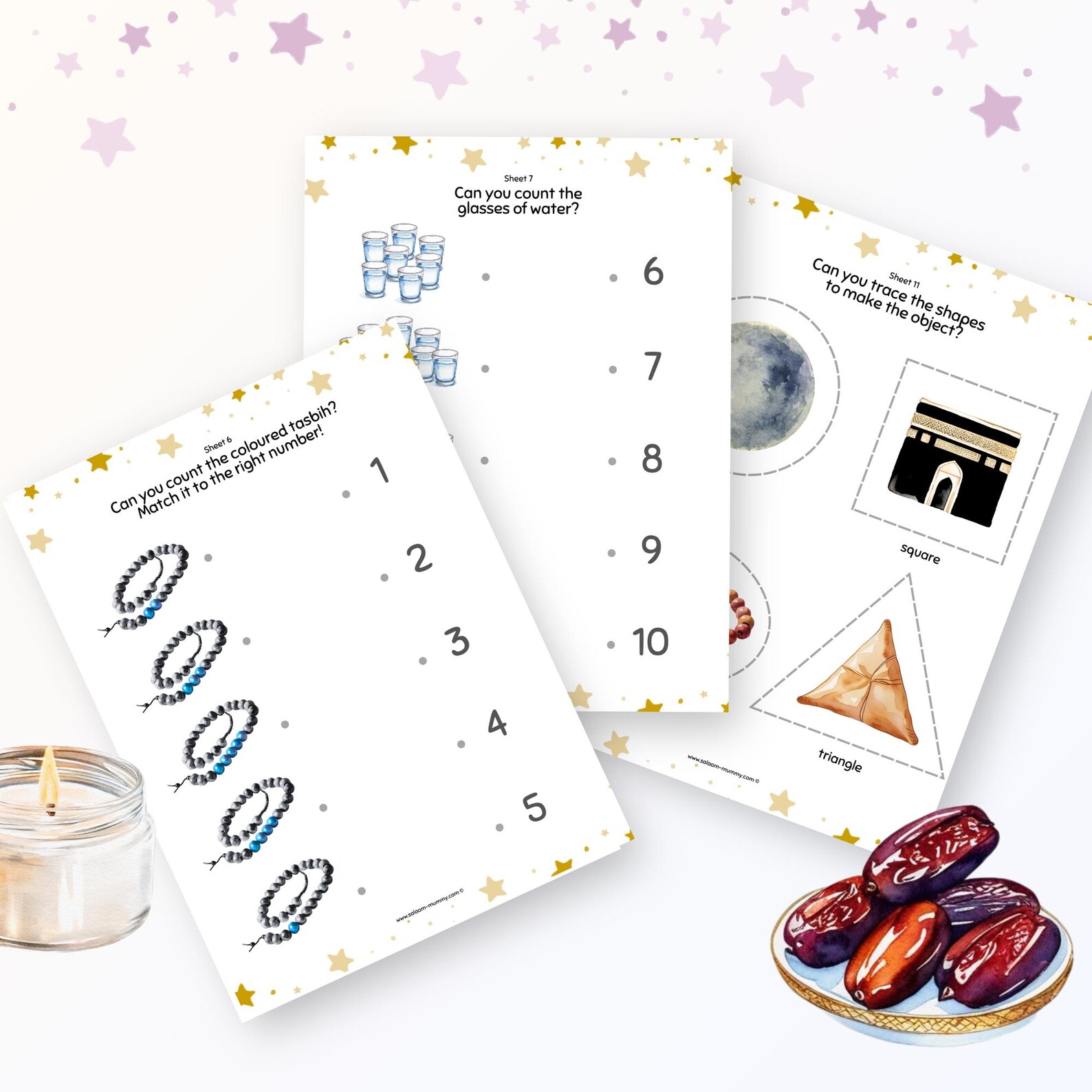 Printable Worksheets Ramadan for Kids, Islamic Activity Book, Fun ...