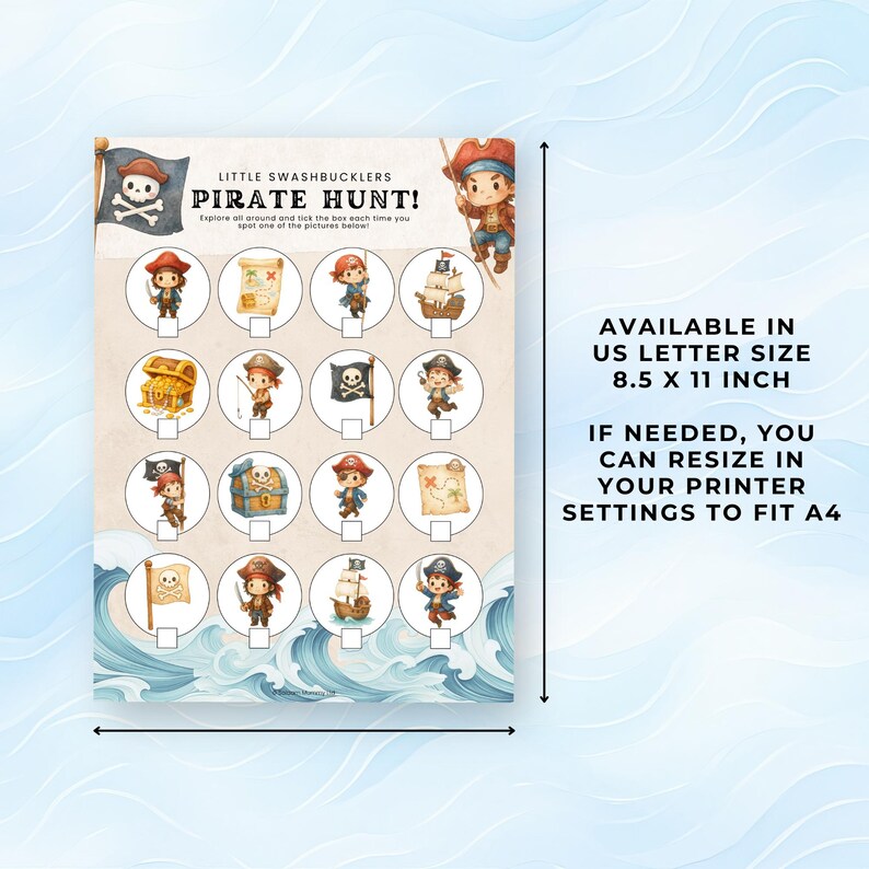 Pirate Scavenger Hunt Game for Kids, Printable Indoor Treasure Hunt ...