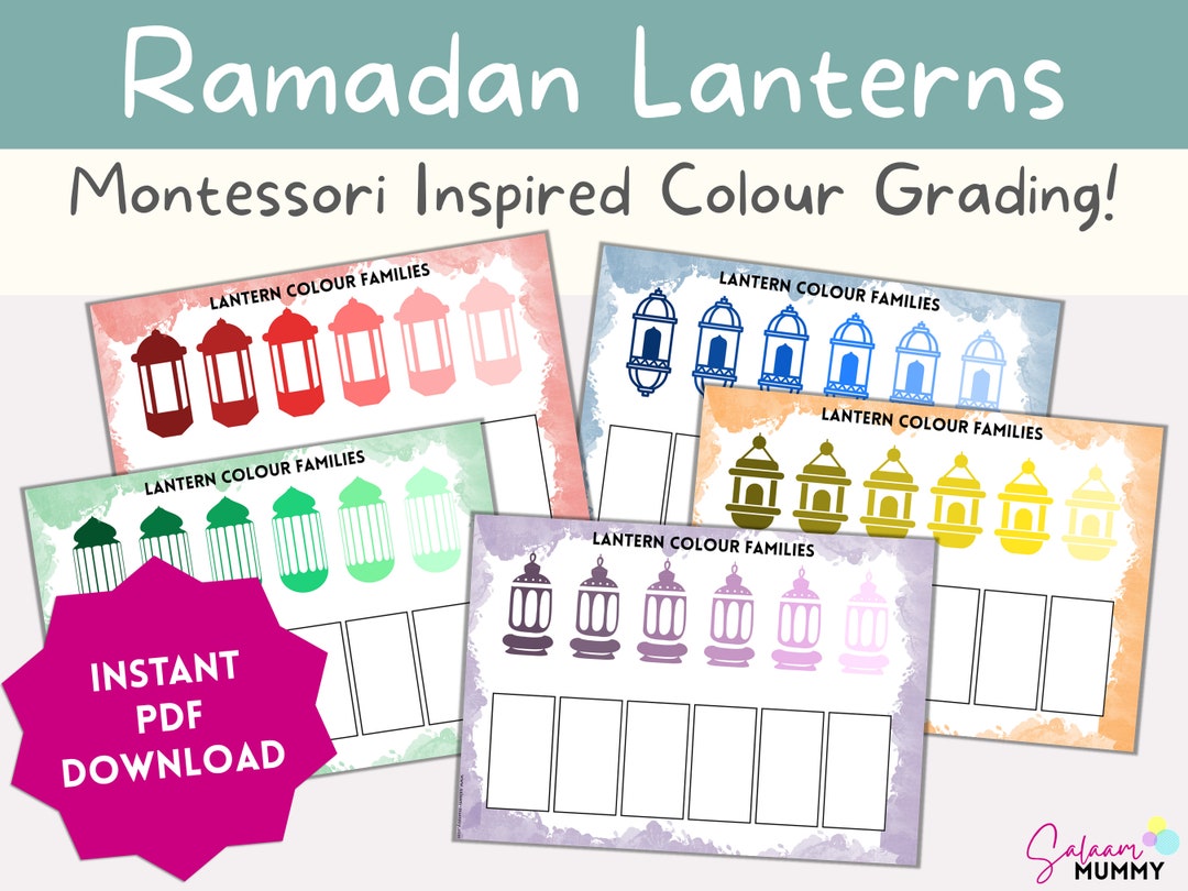 Montessori Color Grading, Ramadan Kids Activity, Color Theory, Islamic ...