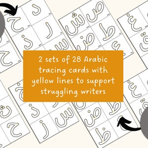 Arabic Alphabet Tracing Cards for Kids, Learn Arabic Alphabet, Muslim ...