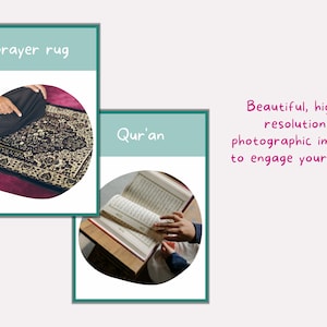 Montessori 3 Part Cards About Mosques, Islam Flashcards, Montessori ...