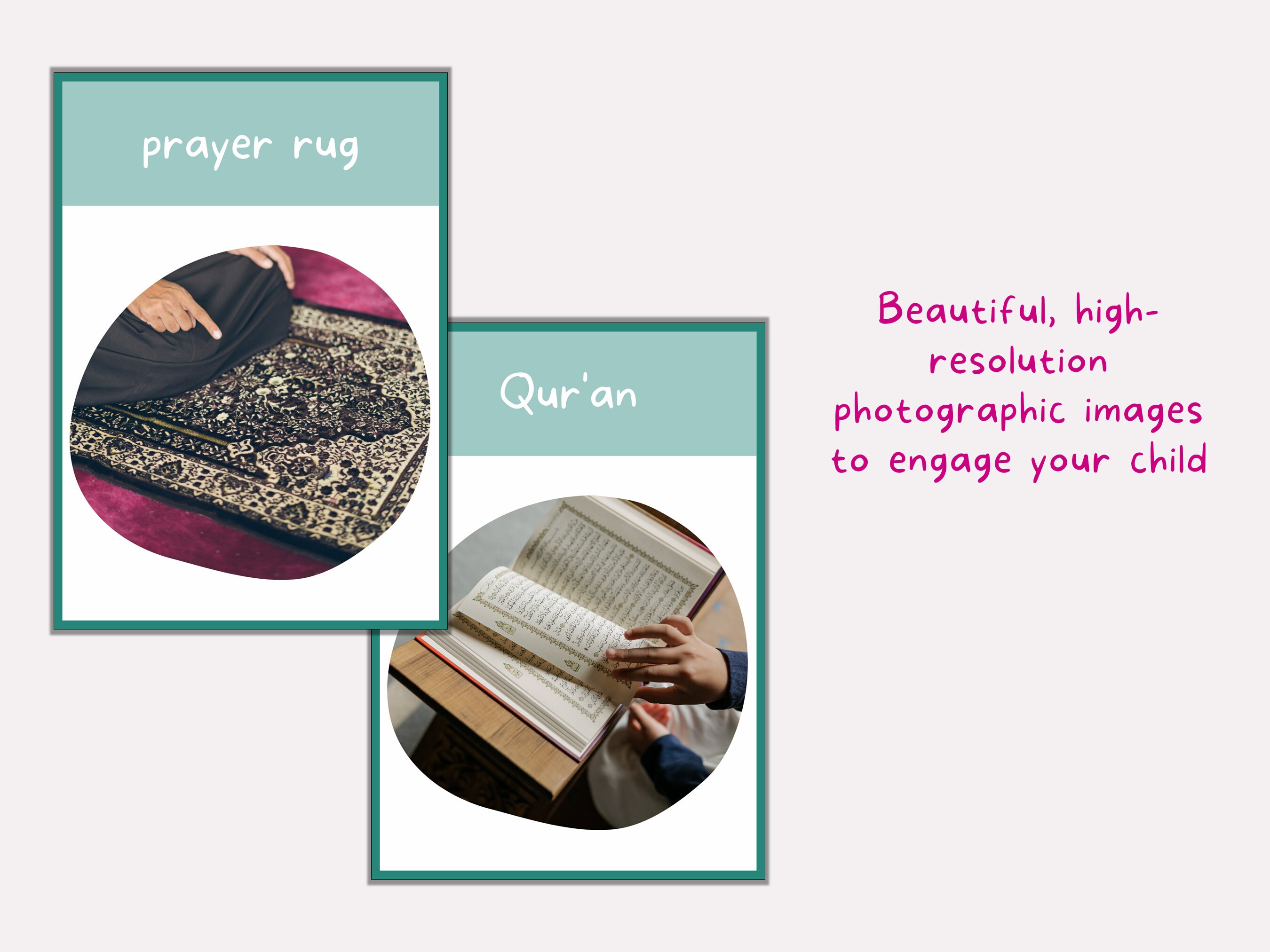 Montessori 3 Part Cards About Mosques, Islam Flashcards, Montessori ...