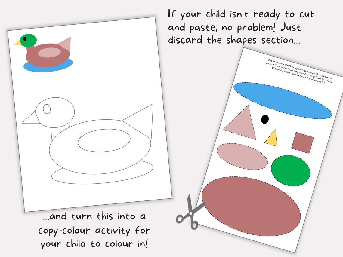 Picture Puzzles Printable for Preschool & Kindergarten, Fine Motor ...