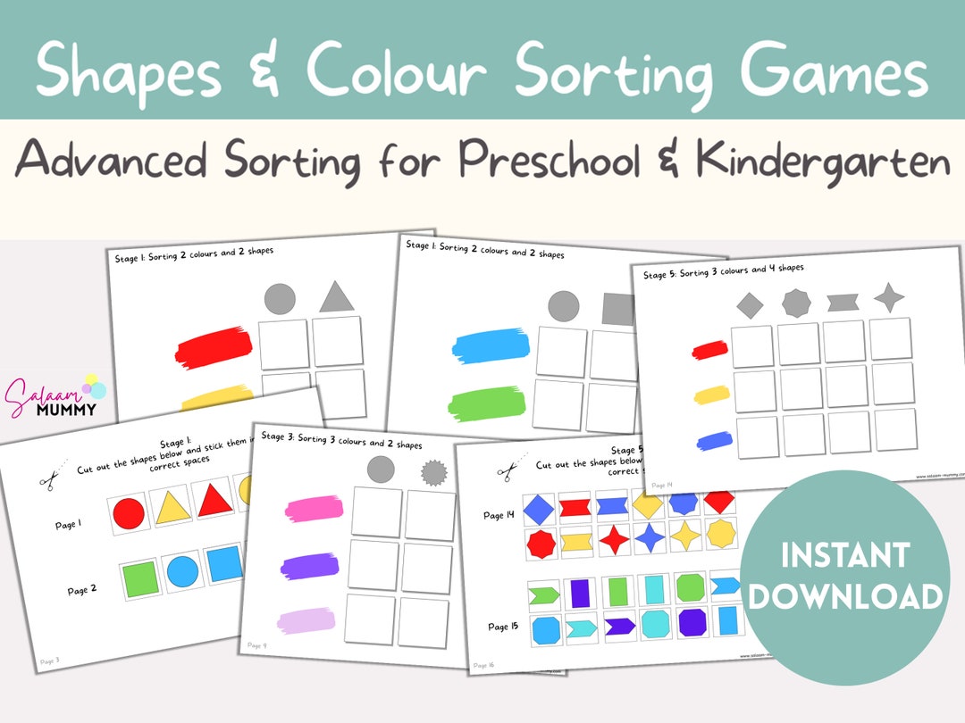 Early Years Maths | Shape and Colour Sorting Pack | Multiple Attributes ...