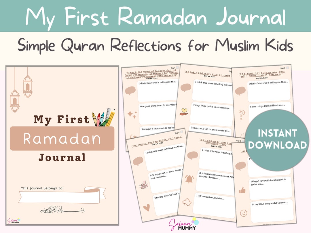 My First Ramadan Journal for Kids | Islamic Children's Journal | Learn ...