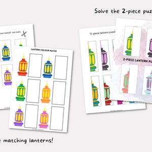 Ramadan Matching Games Bundle, Kids Matching Sorting Activities, Muslim ...