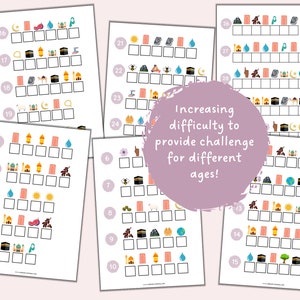 30 Islamic Word Puzzles Code Breaker Mysteries Muslim Kids Printable ...