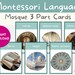 Montessori 3 Part Cards About Mosques, Islam Flashcards, Montessori ...