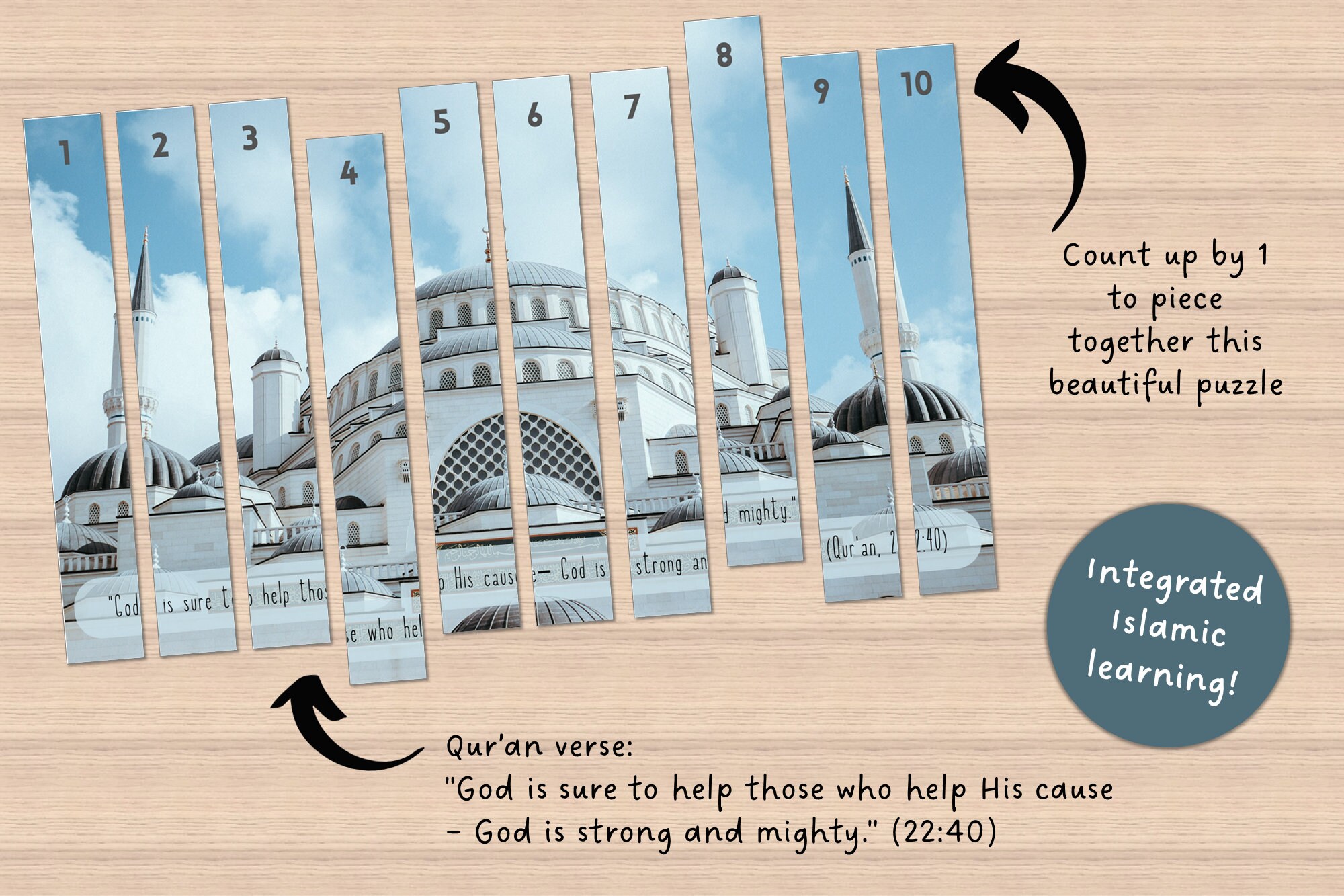 Skip Counting Worksheets, Montessori Printable Maths, Islamic Kids ...