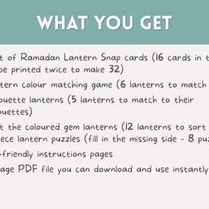 Ramadan Matching Games Bundle, Kids Matching Sorting Activities, Muslim ...