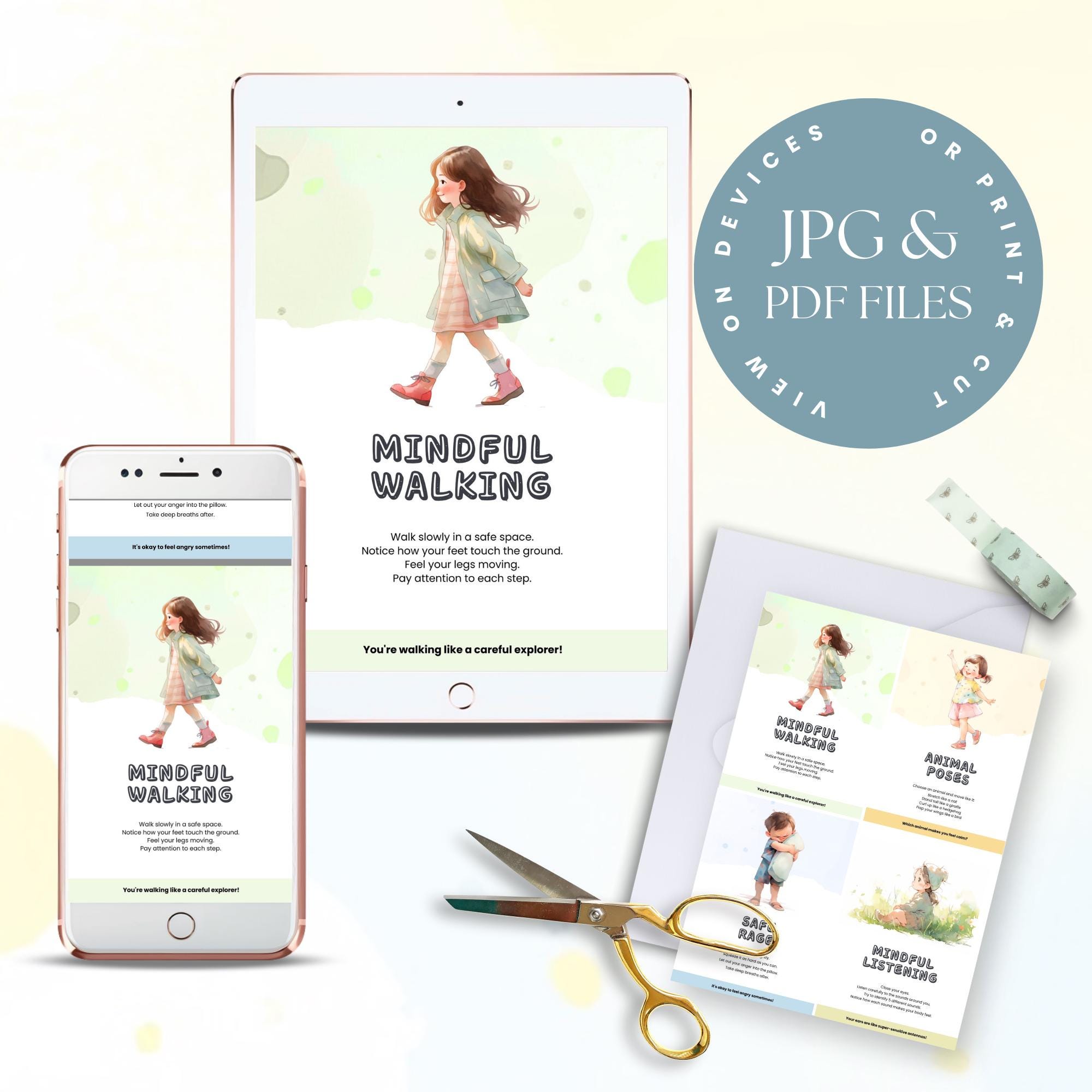 Somatic Therapy Coping Skills Cards for Kids, Sensory Processing Tools ...