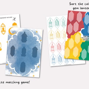 Ramadan Matching Games Bundle, Kids Matching Sorting Activities, Muslim ...