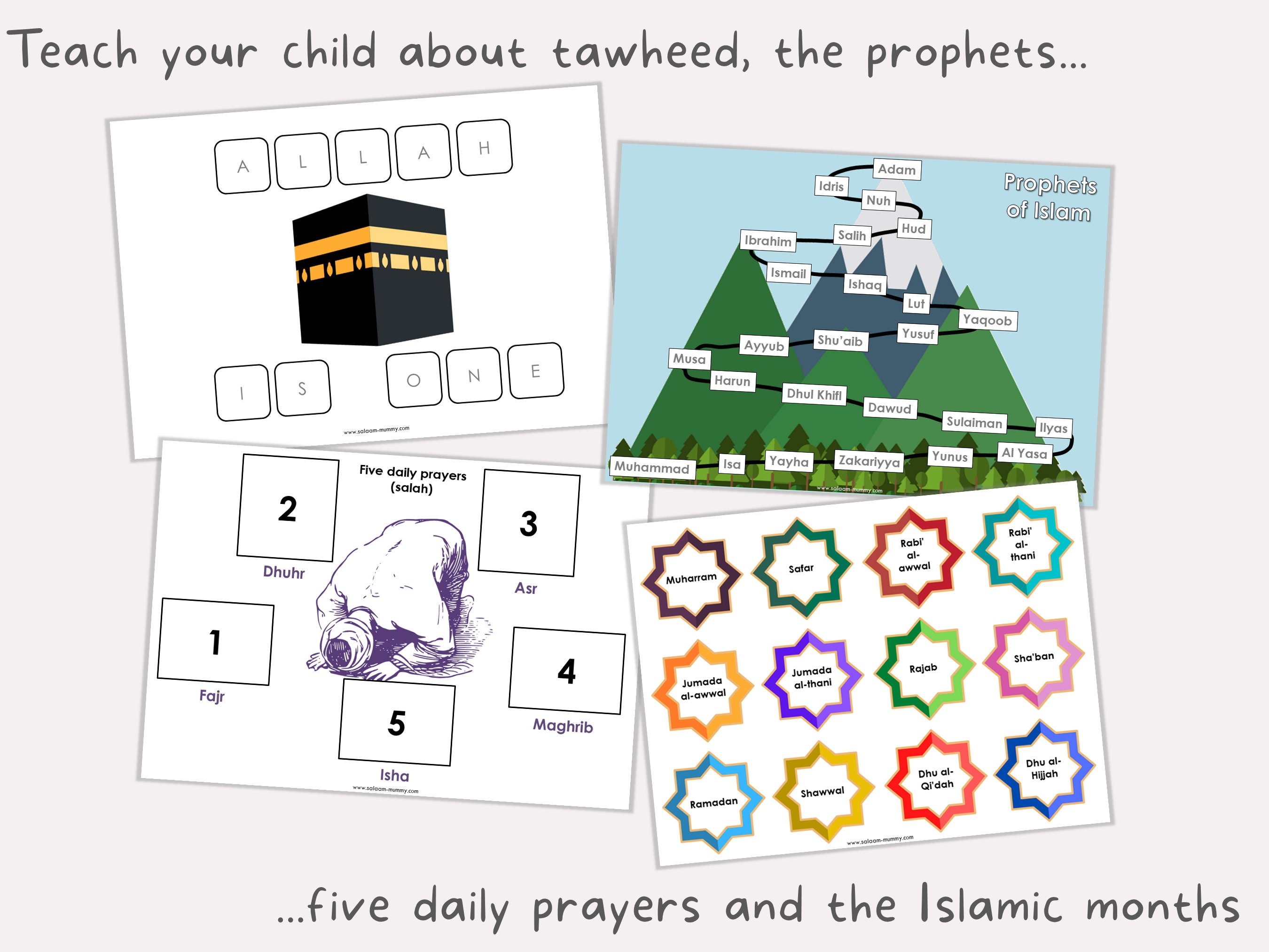 Preschool Busy Book, Islamic Interactive Binder, 17 Hands-on Learning ...