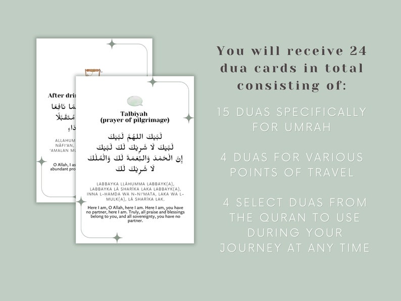 Dua Cards for Umrah Minimalist, Islamic Printable, Muslim Flash Cards, Dua Reminder Flashcards ...