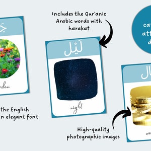 20 Quran Flashcards for Muslim Kids | Common Quran Vocabulary | Arabic ...