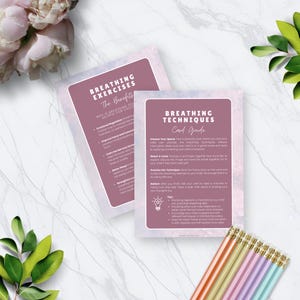 Deep Breathing Cards for Kids, 24 Emotional Regulation Exercises, Calm ...