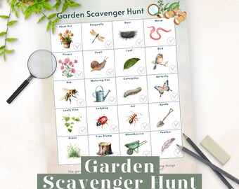 Garden Scavenger Hunt for Kids, Outdoor Forest School Activity ...