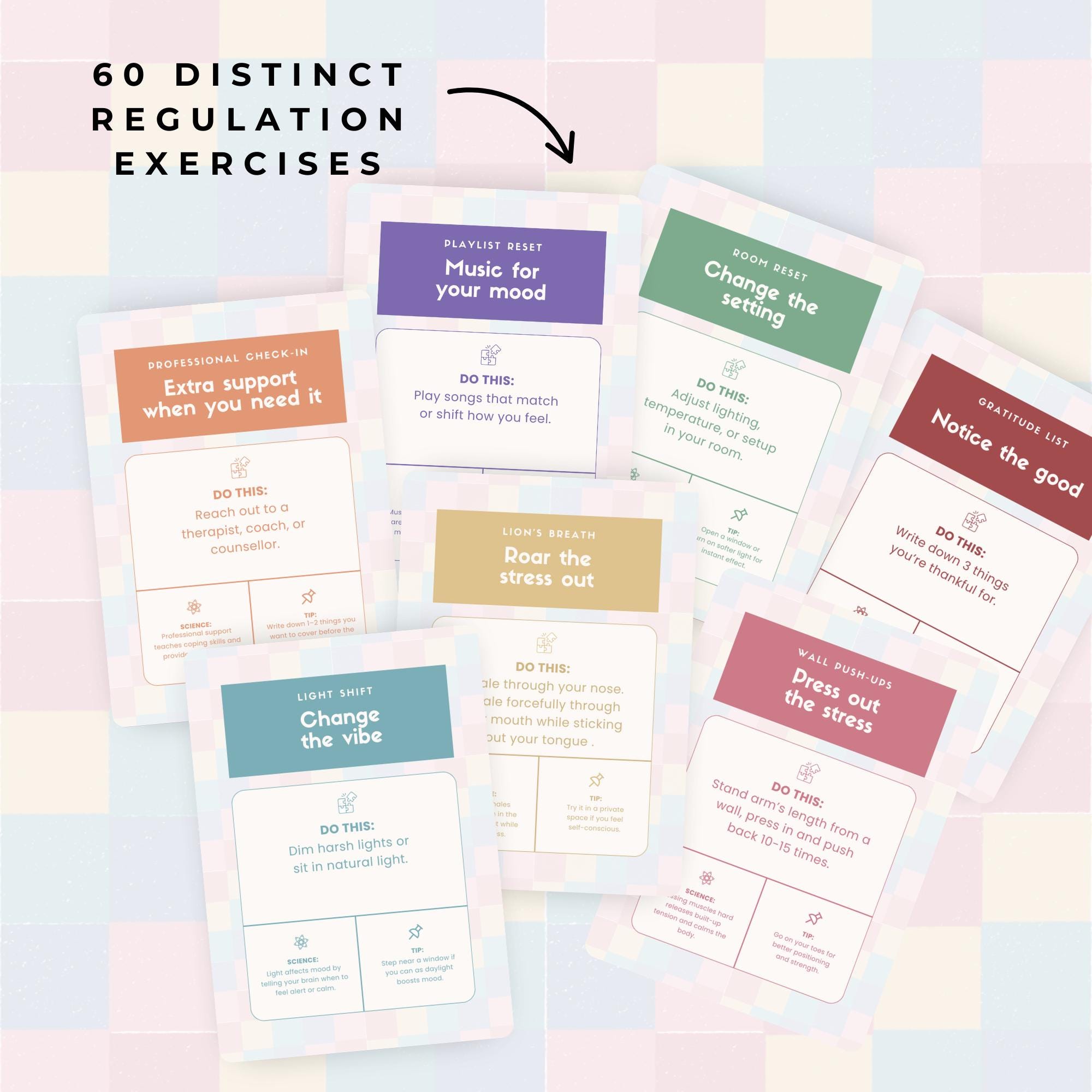 Self Regulation Cards for Teens, Emotional Coping Skills, Mindfulness ...