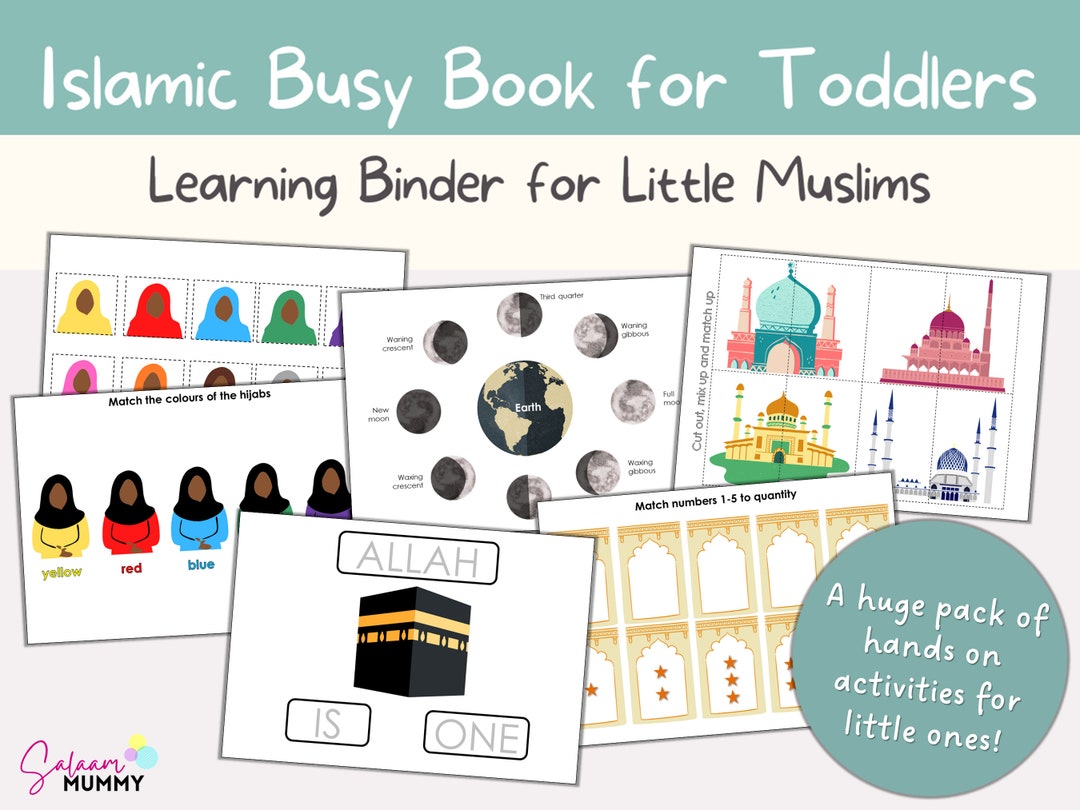 Islamic Toddlers Busy Book, Islamic Activities for Muslim Kids, Ramadan ...