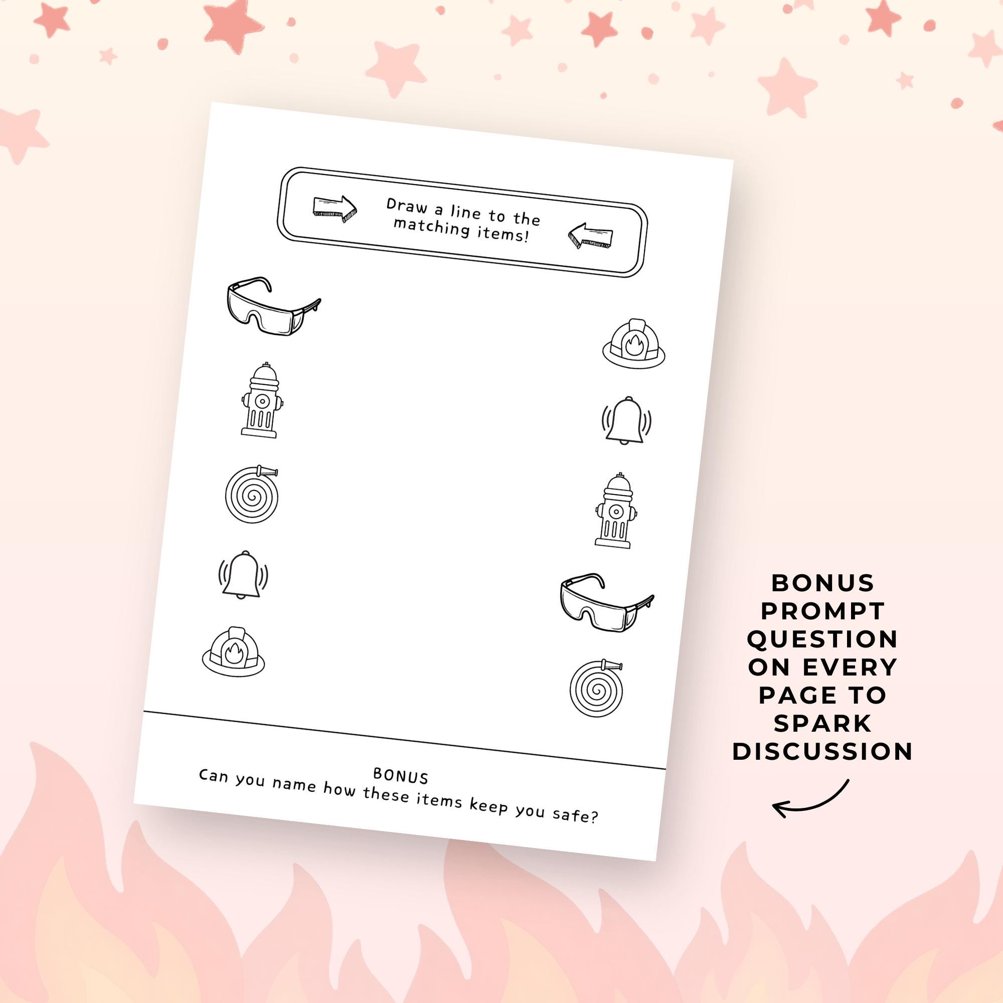 Fire Safety Week Activity Pack for Toddlers, PDF Printable Coloring ...