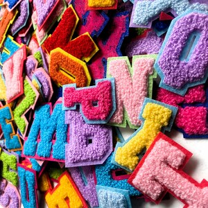 Varsity Letter Patches Chenille Patches ABC Colorful Patches Iron on ...