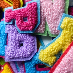 Varsity Letter Patches Chenille Patches ABC Colorful Patches Iron on ...