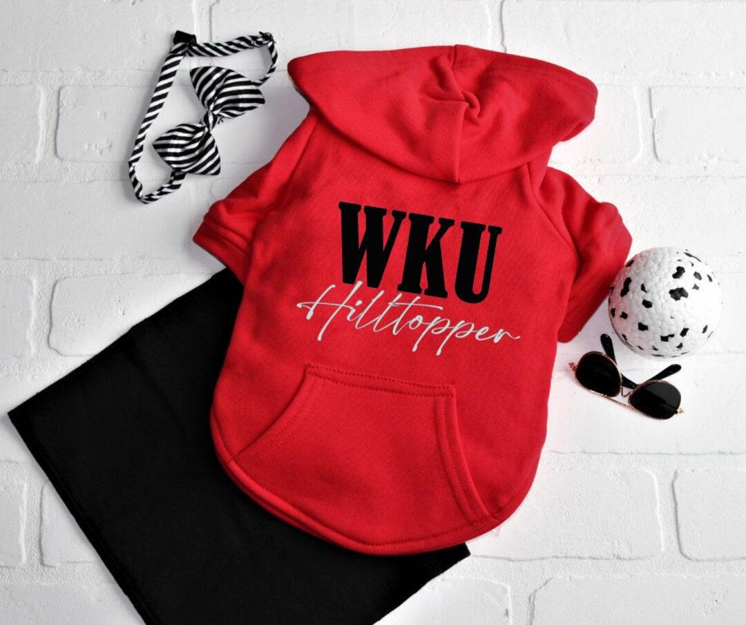 Dog Shirt for Dog College Team Red Dog Sweatshirt Warm Pet Hoodie for ...