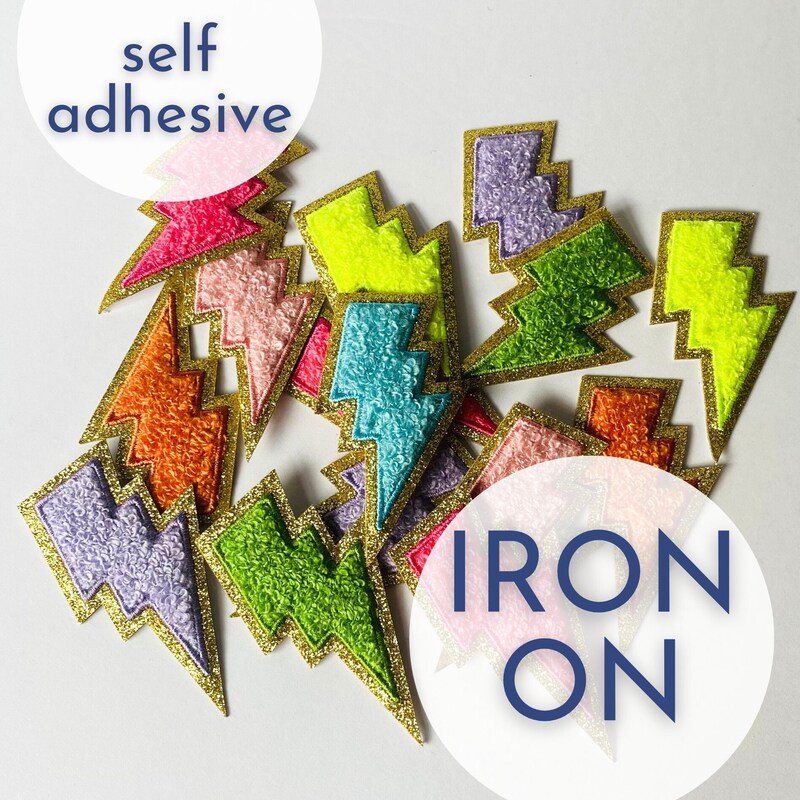 Lightning Bolt Patch - Etsy