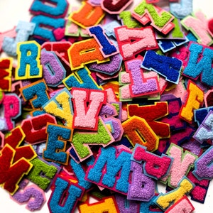 Varsity Letter Patches Chenille Patches ABC Colorful Patches Iron on ...