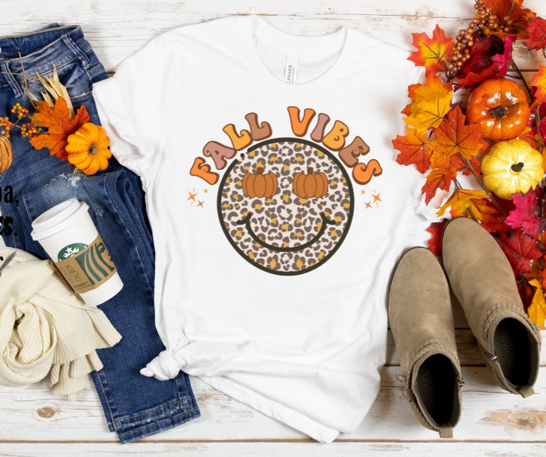 Ready to Press - Fall Vibes Smiley SUBLIMATION TRANSFER - Etsy