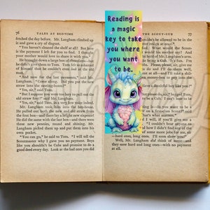 Set of 8 Printable Bookmarks 2x6: Reading is Magic! - Crafts, Dragons ...