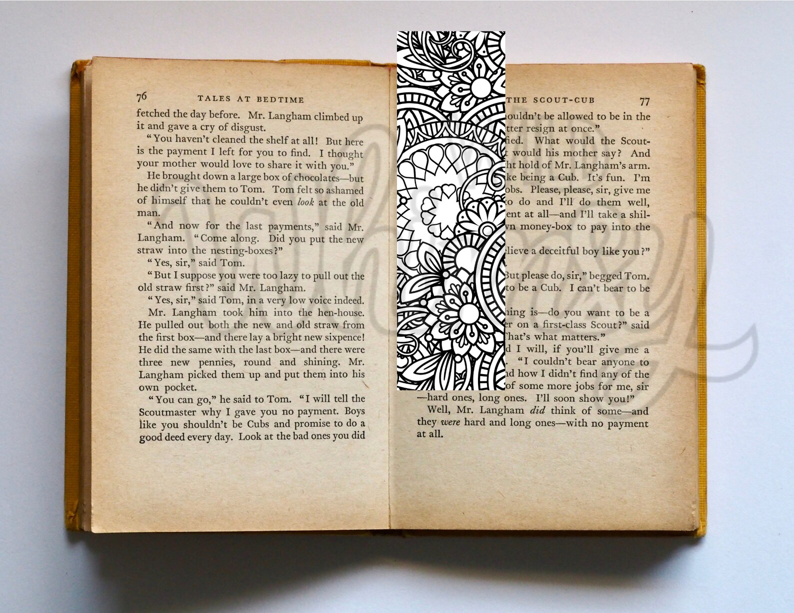 Set of 6 Printable Bookmarks 2x6: Color Yourself Floral Designs 1 ...