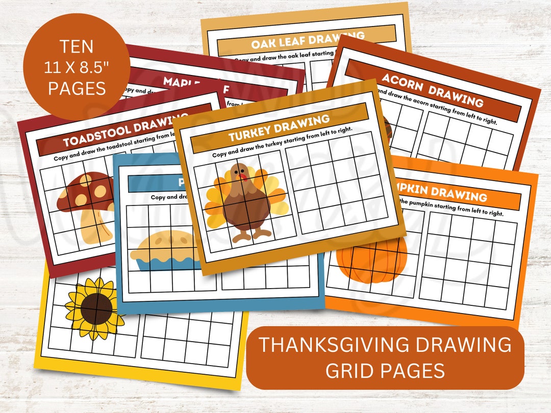 Thanksgiving Learn-to-draw Grids - Fun Holiday Activity for Kids ...