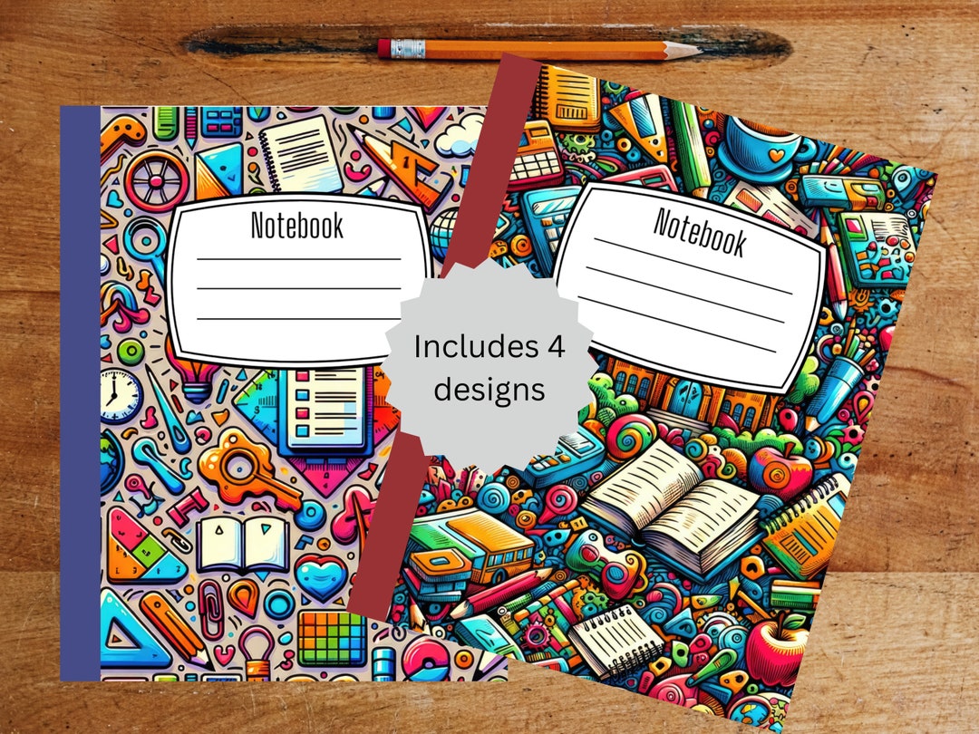 Composition Notebook Covers, Wraps (fits 8.5x11 Notebook With 100 Pages ...