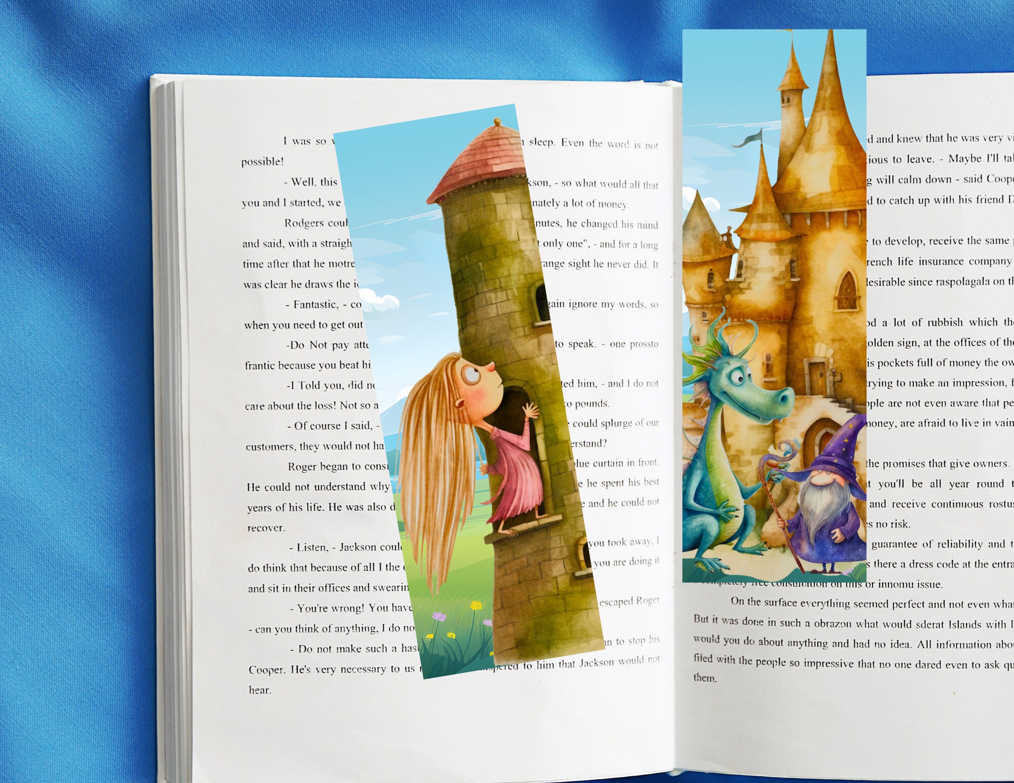 Set of 6 Printable Bookmarks (2x6): Once Upon a Time Story Book Theme ...