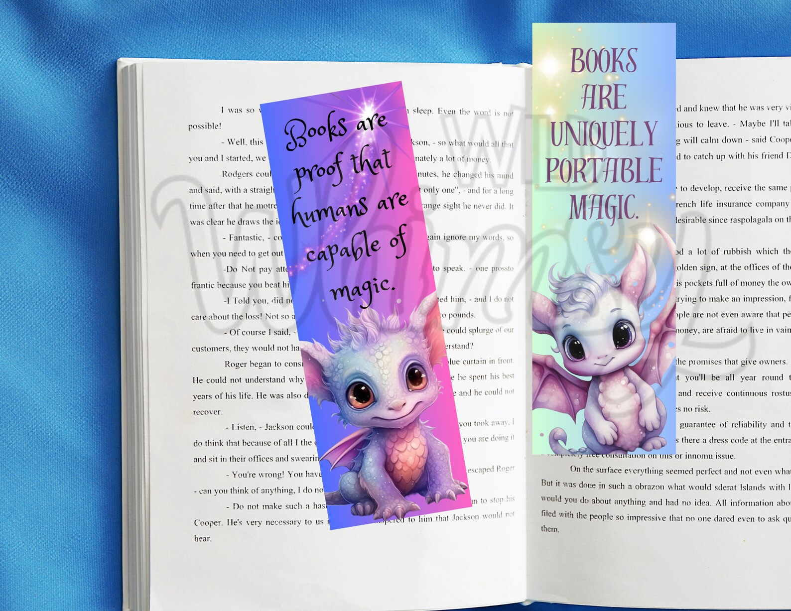Set of 8 Printable Bookmarks 2x6: Reading is Magic! - Crafts, Dragons ...