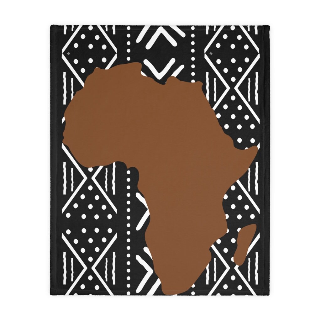 Map of Africa Blanket/ Afrocentric Blanket / Double Sided - Etsy