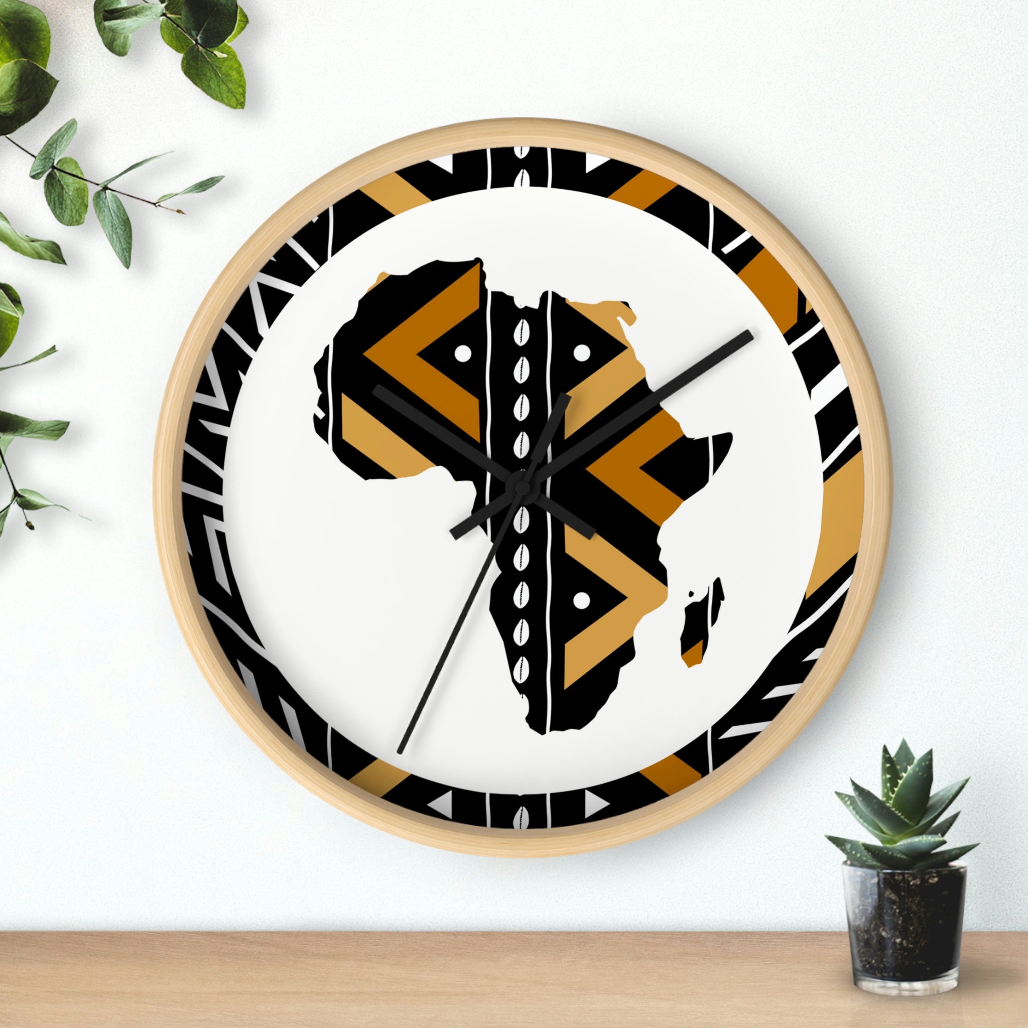 African Wall Clock Decor/ Afrocentric Gift Clock/ African Wall Clock ...