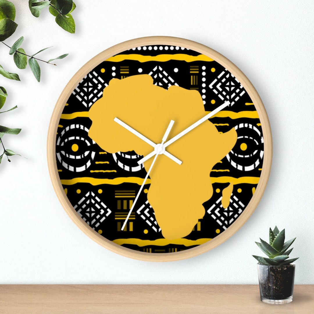 African Wall Clock Decor/ Afrocentric Gift Clock/ African Wall Clock ...