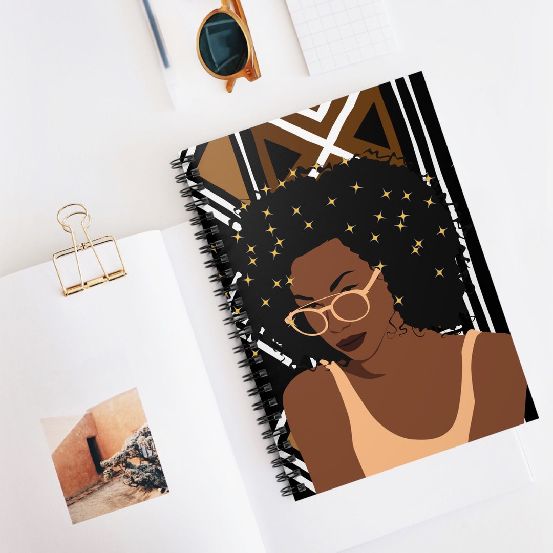 Black Woman Journal, Black Girl Diary, Blogger, Journal, Spiral ...