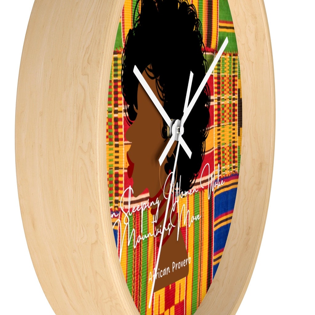 African Wall Clock Decor/ Afrocentric Gift Clock/ African Wall - Etsy