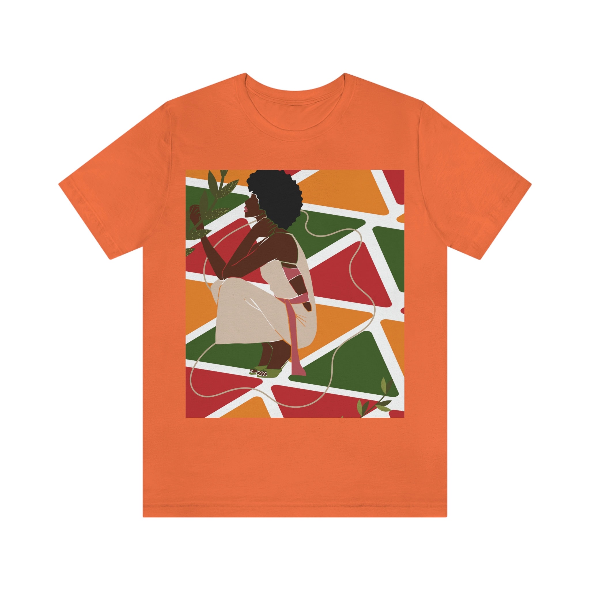 Afro Woman Tshirt/african Print 100% Cotton / Unisex Tee/ - Etsy